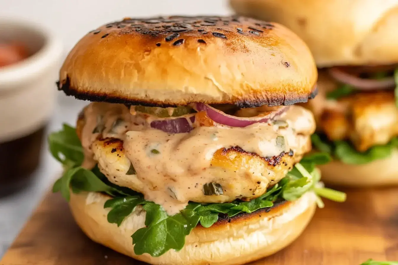 Chicken Burgers with Bang-Bang Sauce - Chicken magic recipes