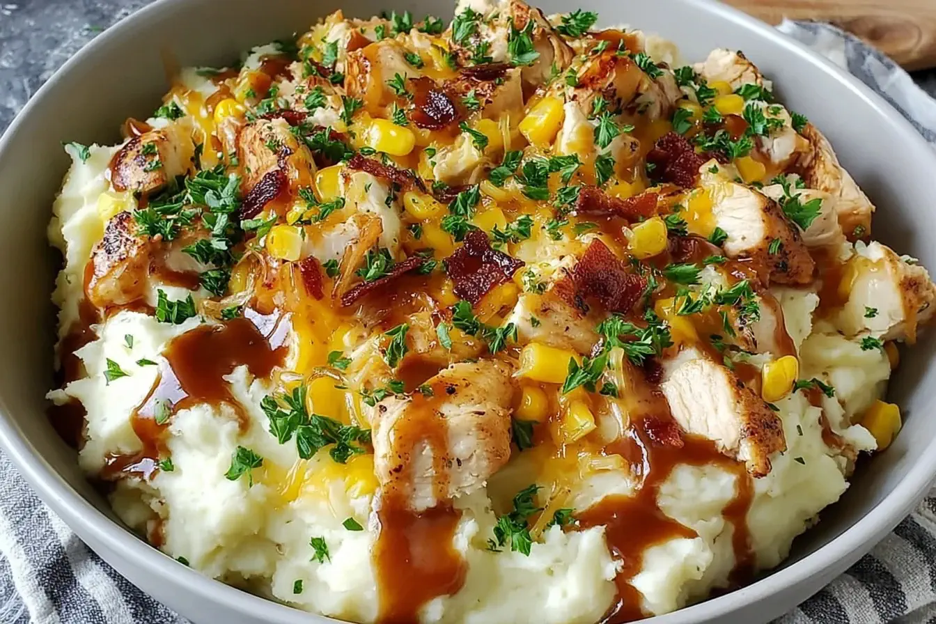 Chicken Mashed Potato Bowls: 7 Irresistible Cozy Layers - Chicken magic ...