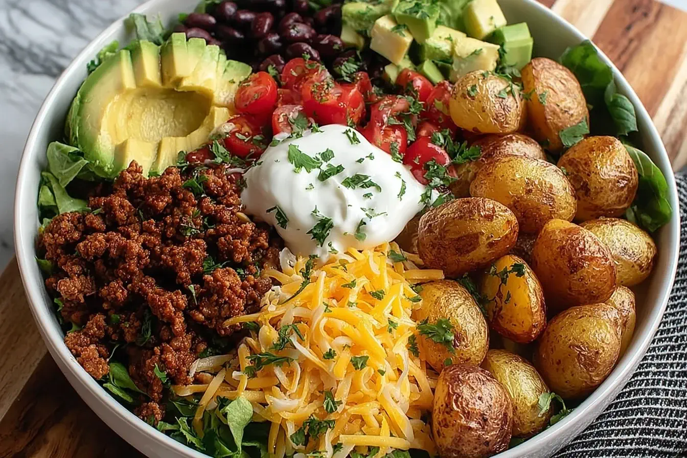 Loaded Potato Taco Bowl: 5 Irresistible Layers of Flavor - Chicken ...