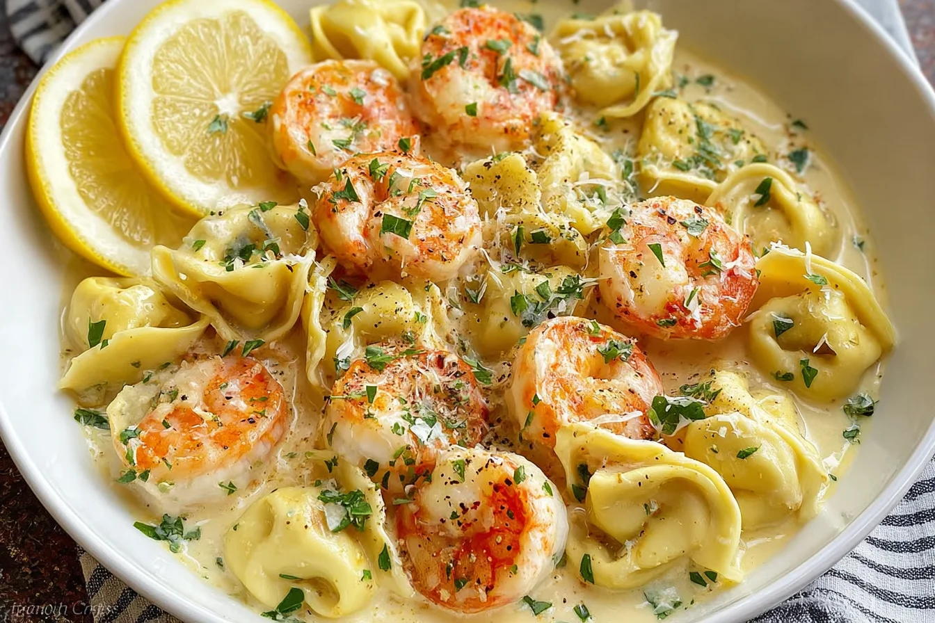 30-Min Easy Shrimp Tortellini in Lemon Garlic Cream Sauce Bliss